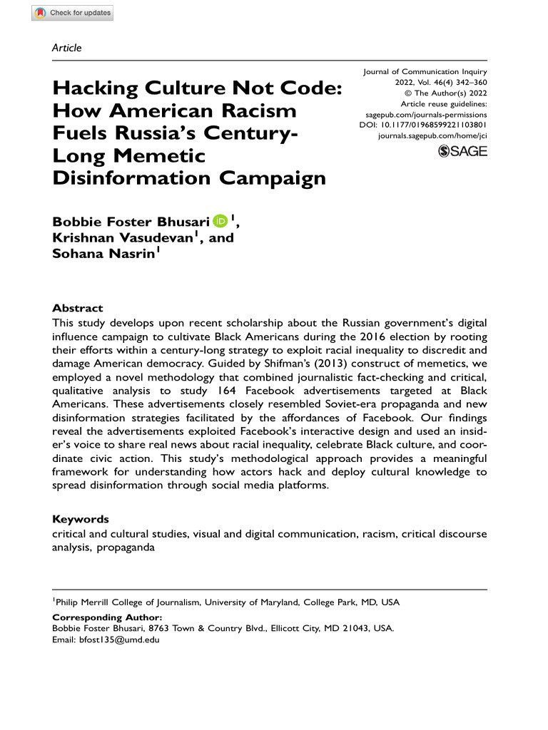 Hacking Culture Not Code How American Racism Fuels Russia's Century ...
