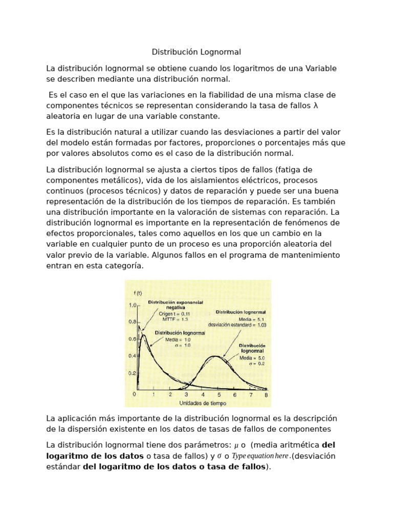Distribución Lognormal (1) | PDF | Distribución normal | Teoría de ...