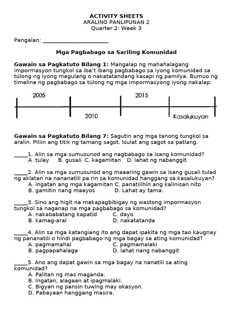 AP 2 Activity Sheet Q2 W3 | PDF