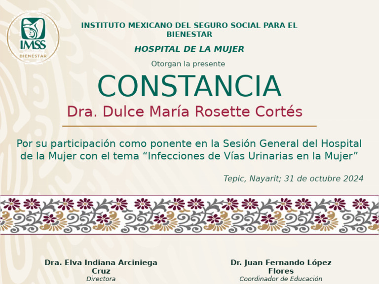 Constancia Sesión General | PDF