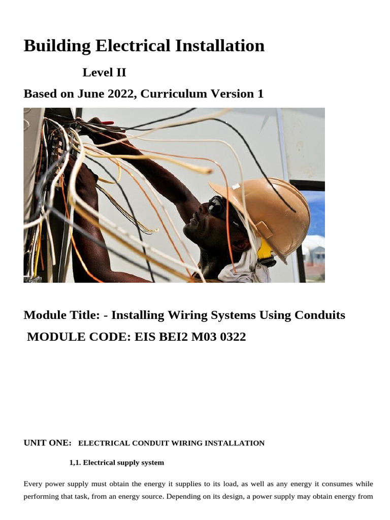 Building Electrical Installation | PDF | Alternating Current ...
