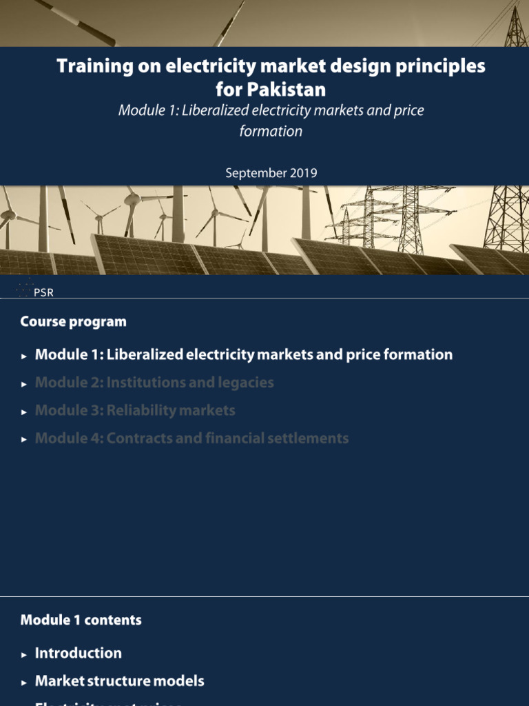 2 - Training On Electricity Market Design Principles - Basic - Ismo ...