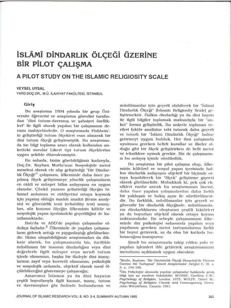 İSLÂMÎ_DİNDARLIK_ÖLÇEĞİ_ÜZERİNE_BİR_PİLOT_ÇALIŞMA[1] | PDF