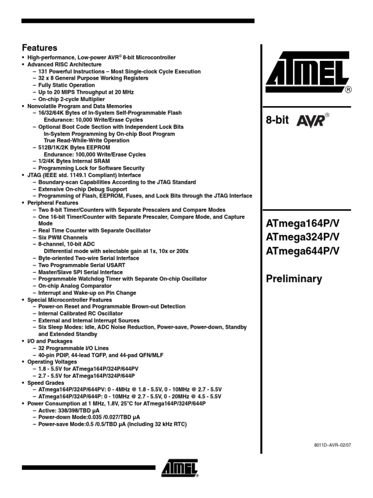 Data Sheet | PDF | Microcontroller | Digital Electronics