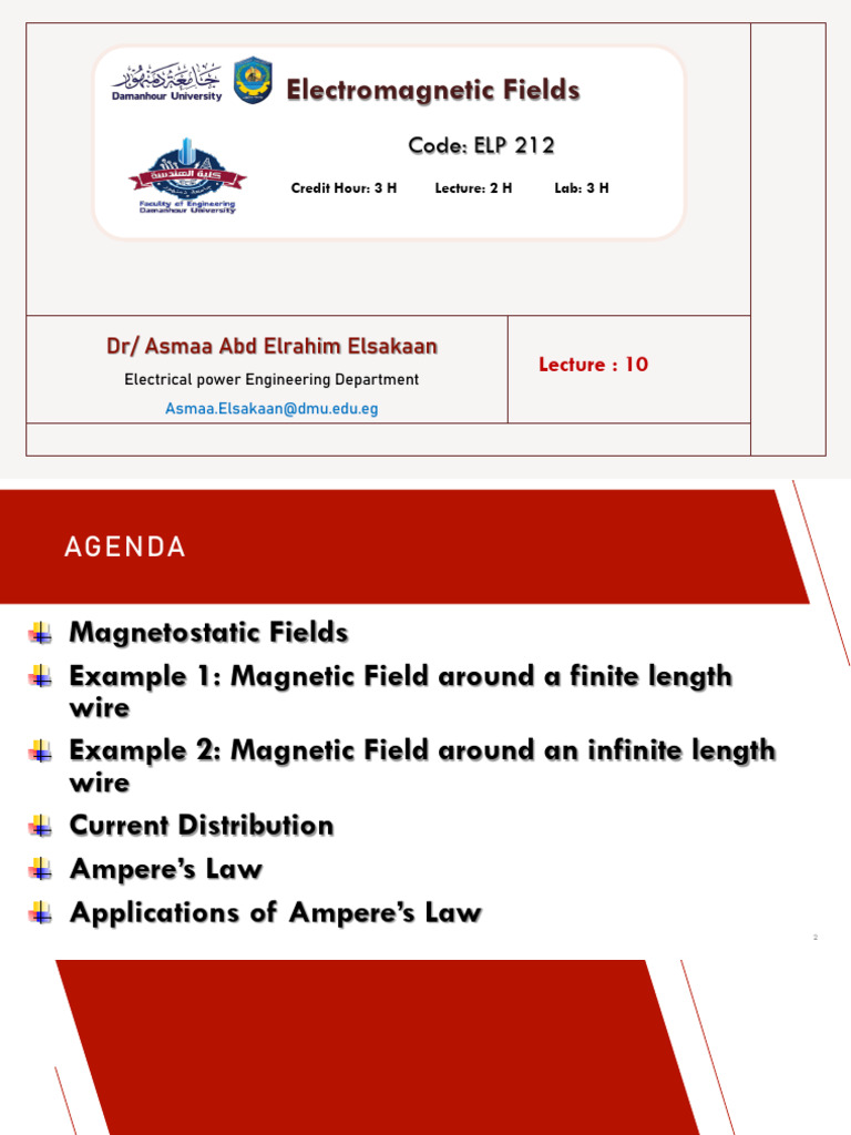 Electromagnetic Fields - Lecture 10 | PDF