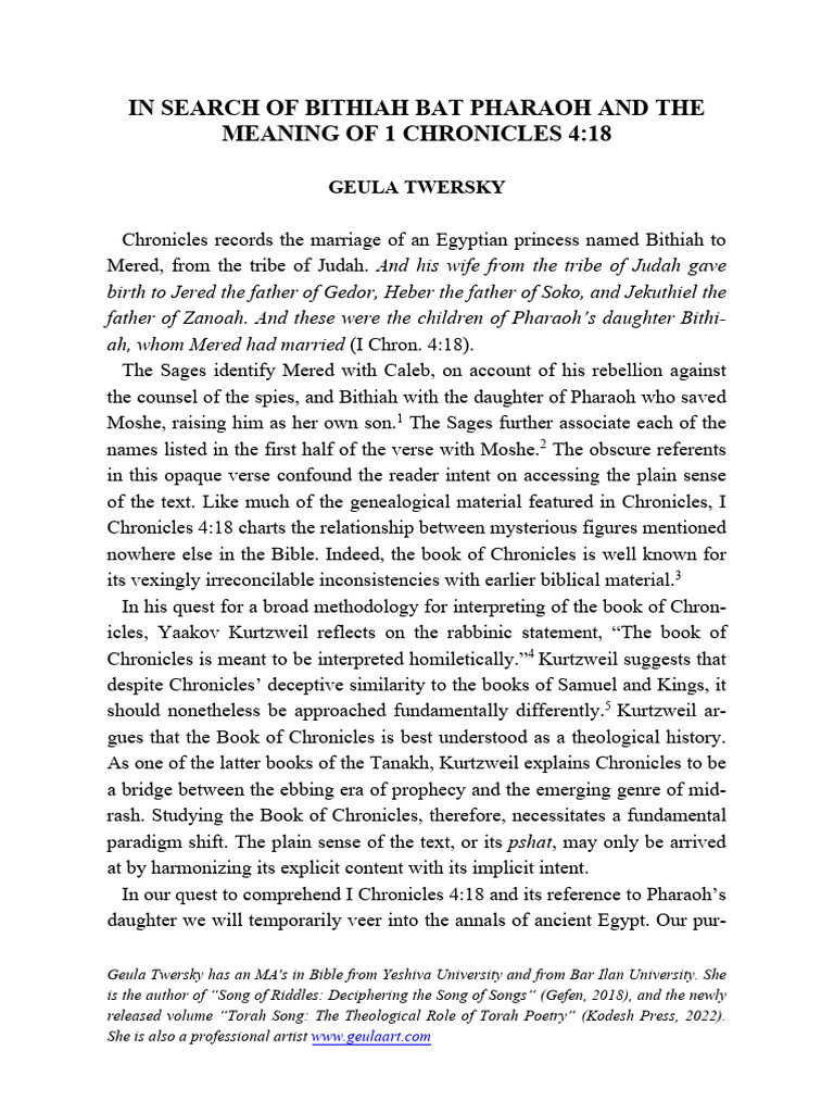 Nefrubity, mother of Moses | PDF | The Exodus | Hatshepsut
