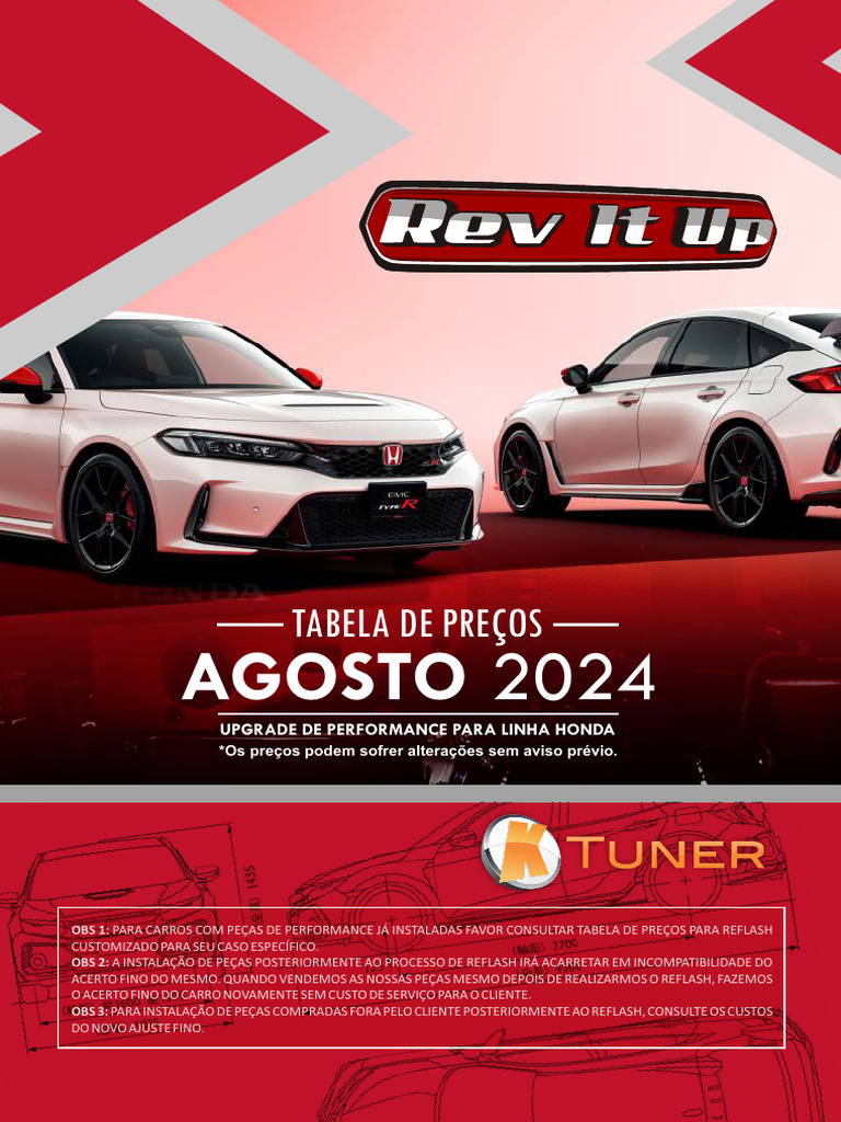 Rev It Up Tabela | PDF | Carro | Veículo motorizado
