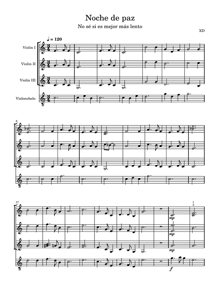 Silent Night Quartet | PDF