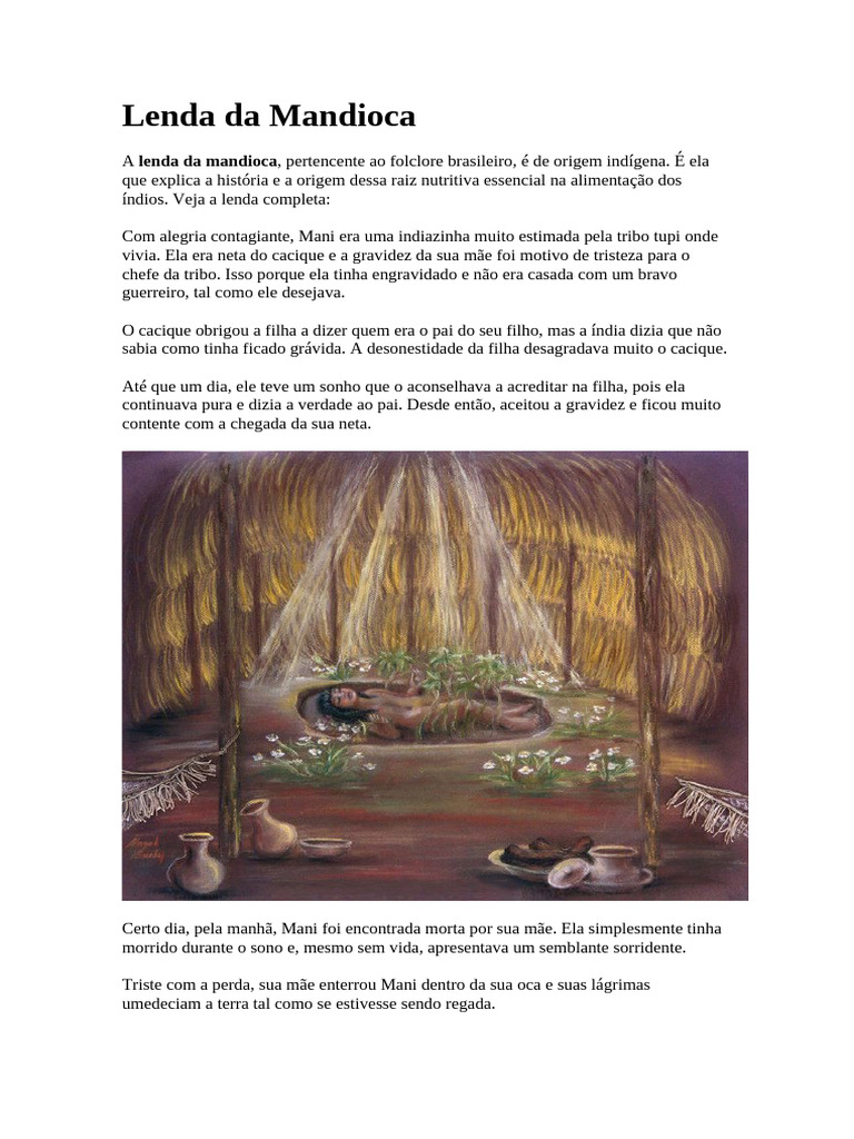 Lenda da Mandioca | PDF