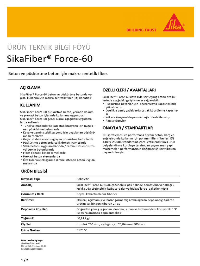 Sikafiber Force-60 | PDF