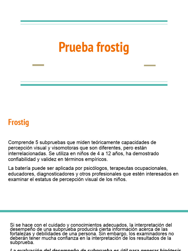Frostig | PDF | Percepción | Integral