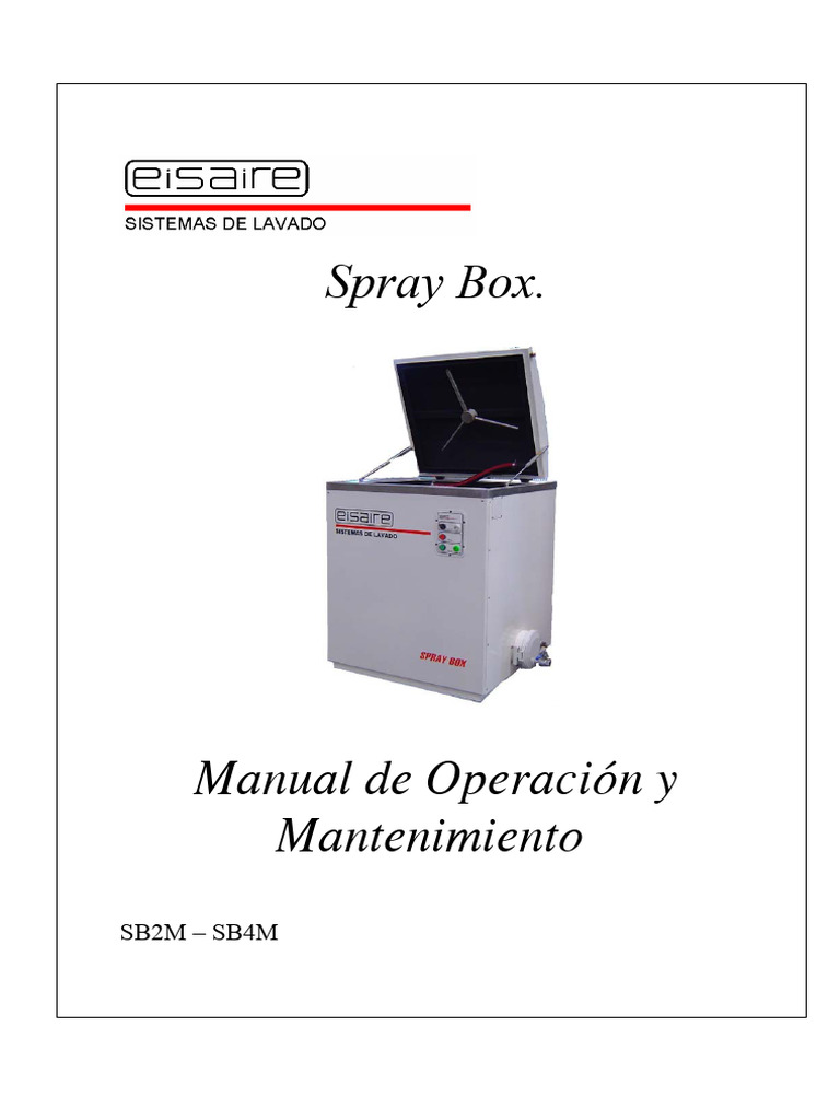 Manual de Spray Box SB2M-SB4M | PDF | Lavadora | Termostato