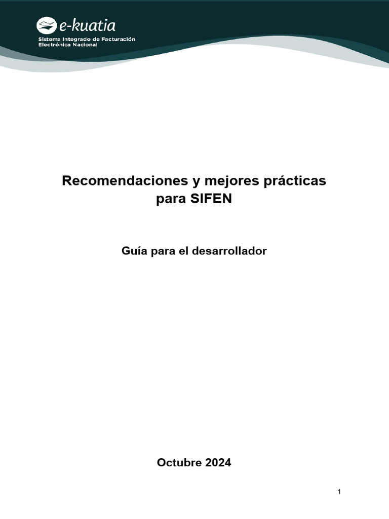 Guía de Mejores Prácticas para SIFEN | PDF | Jabón | Transport Layer ...