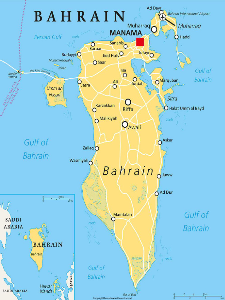 Labeled-Map-of-Bahrain (1) | PDF