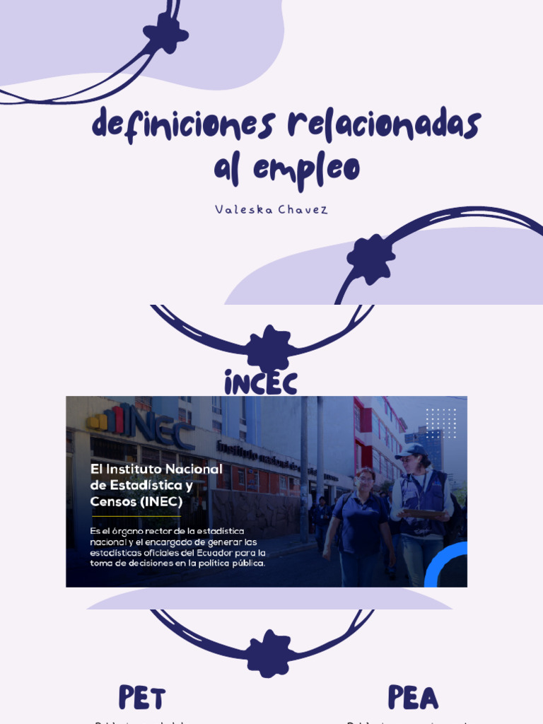 Definiciones de Empleo y Población Económica | PDF