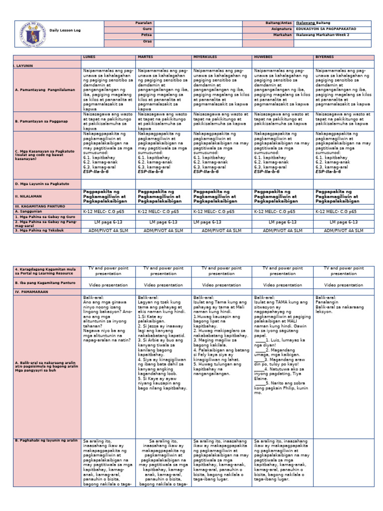 Q2-Week2-Dll Esp 2 | PDF