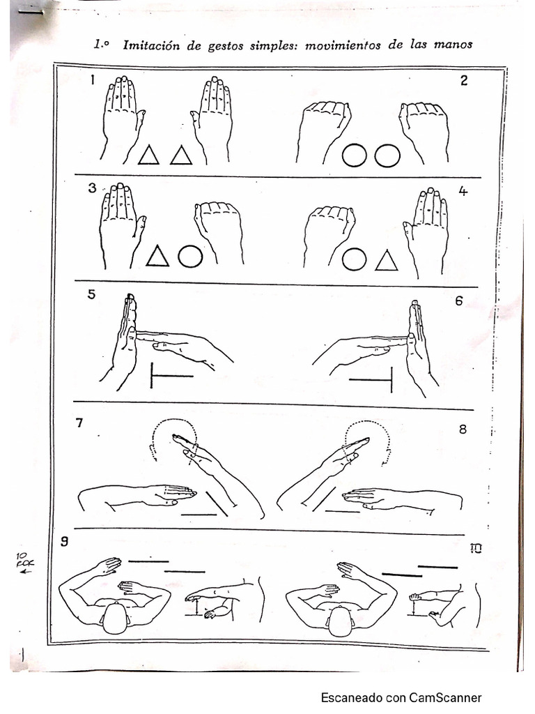 Test Imitación de Gestos | PDF