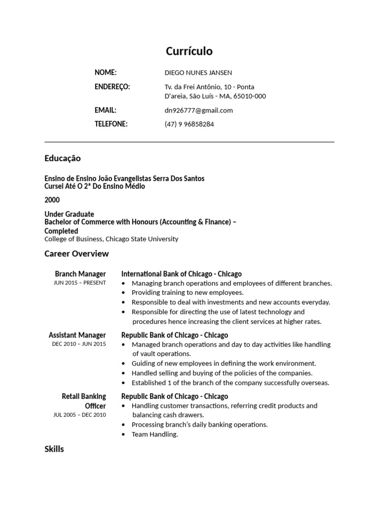 Default Resume | PDF | Business Economics | Economies