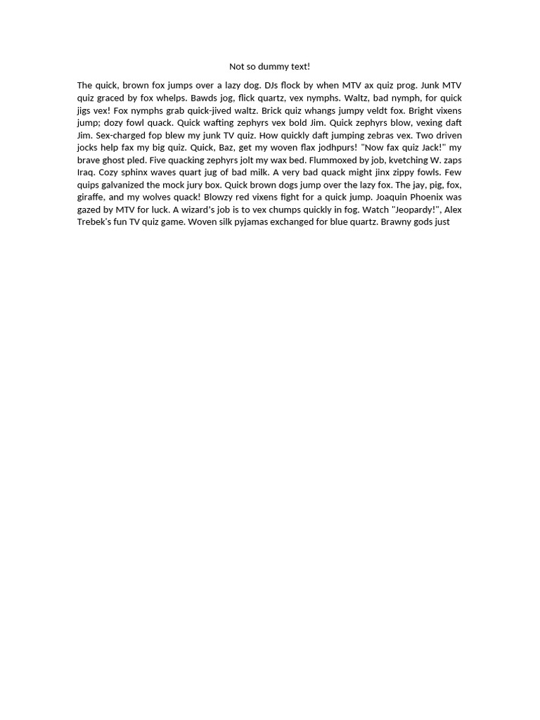 Challenge on a dummy text | PDF