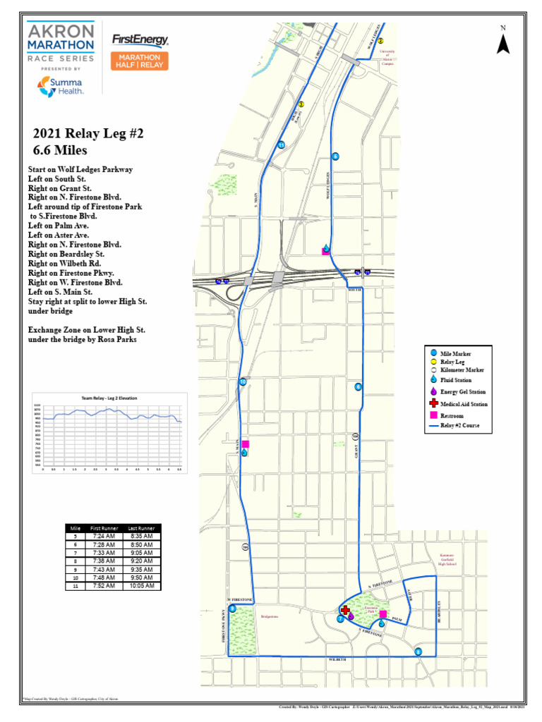 Akron Marathon Relay Leg - 2 Map Info | PDF | Racing