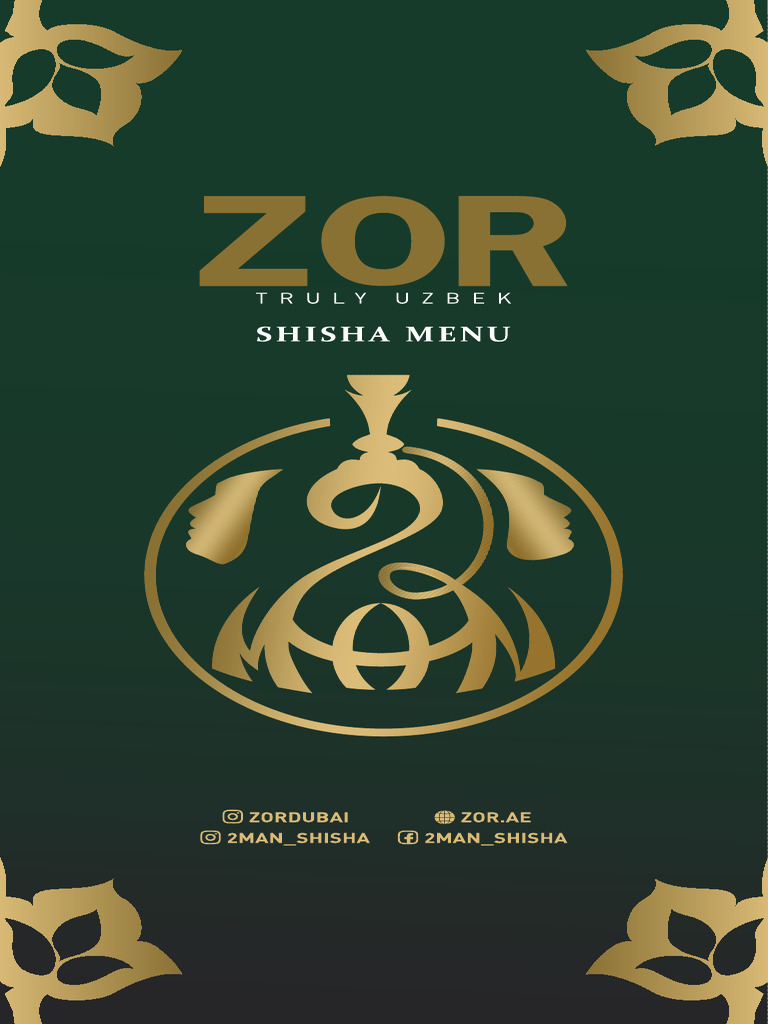 ZOR Shisha Menu 2023 | PDF