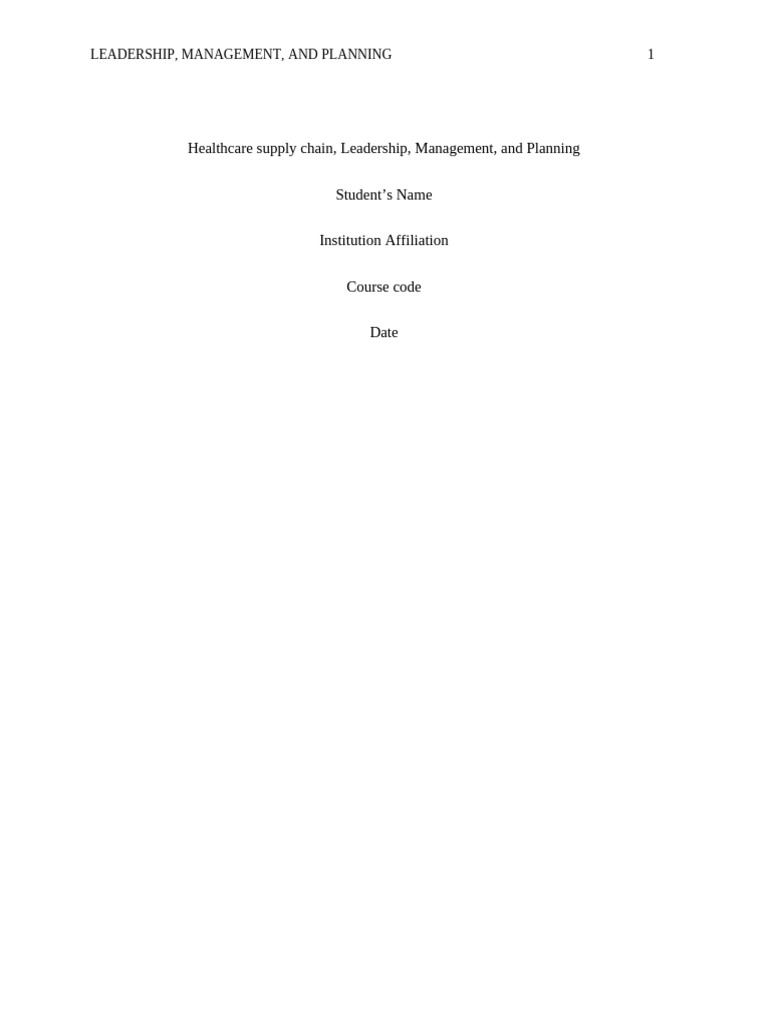 answer_2 (8) | PDF | Supply Chain | Leadership answer_2 (8) | PDF | Supply Chain | Leadership