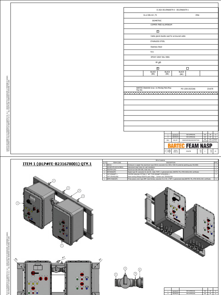 Bartec F.N. S.r.l. Material Specifications | PDF | Electrical Engineering | Components