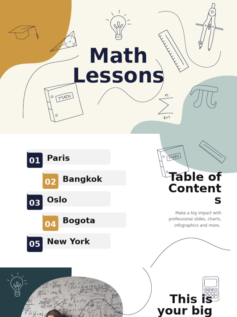 Math Lessons & Infographics Slides | PDF | Infographics | Communication
