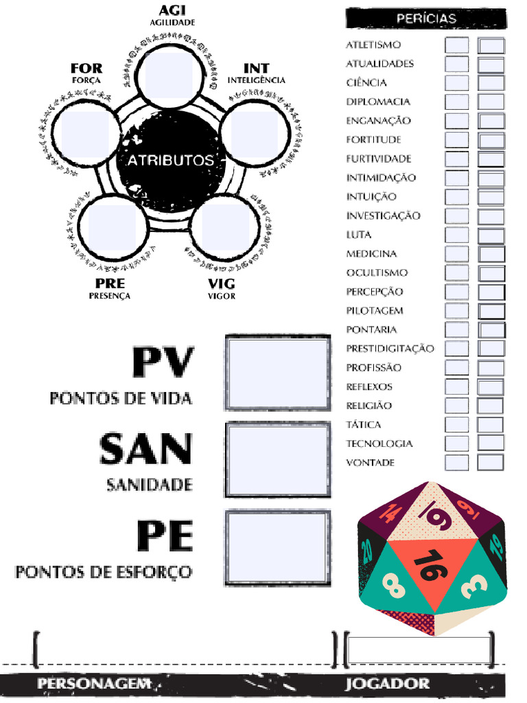 Ficha Do RPG MP | PDF