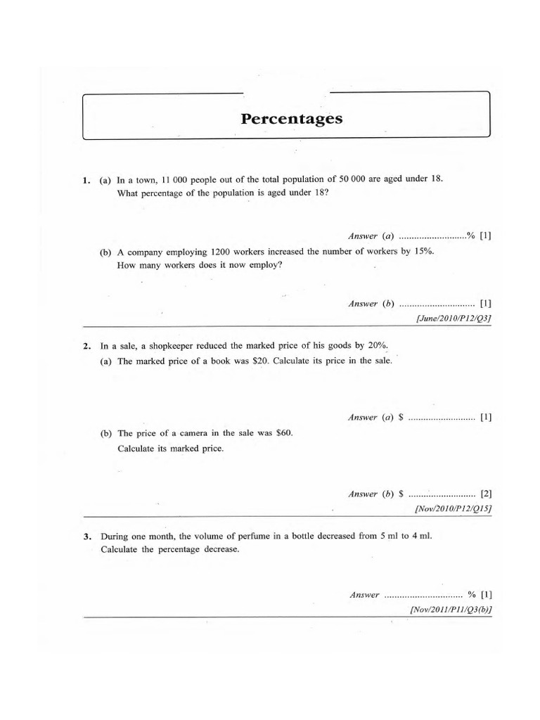 1.4 Percentages | PDF