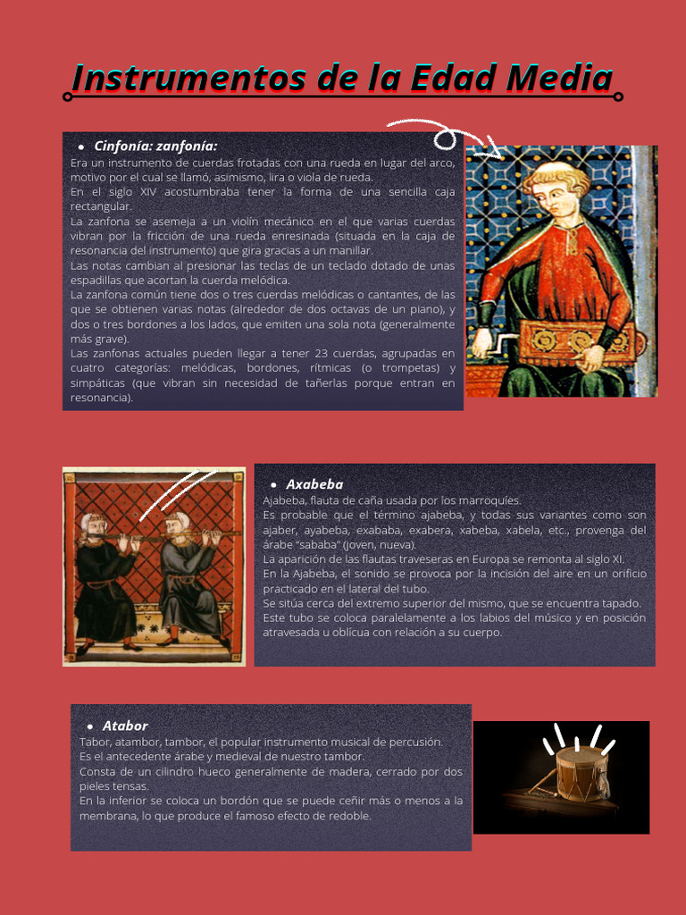 Instrumentos de La Edad Media | PDF | Flauta | Instrumentos musicales