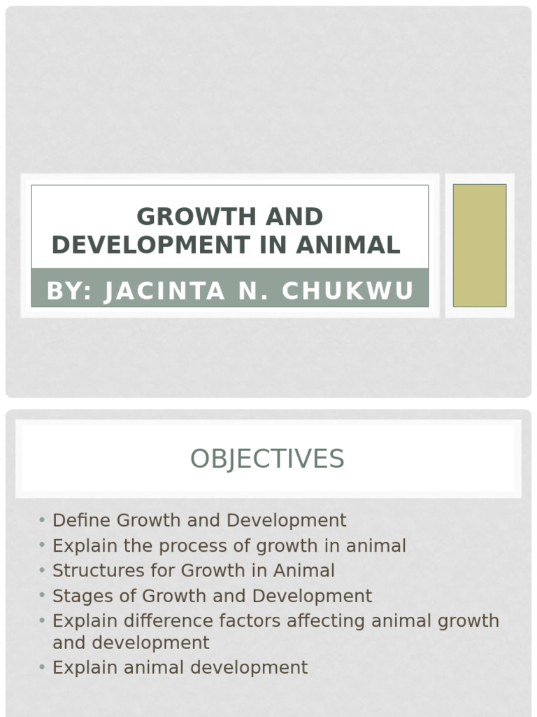 Animal Growth and Development Overview | PDF | Digestion | Foods