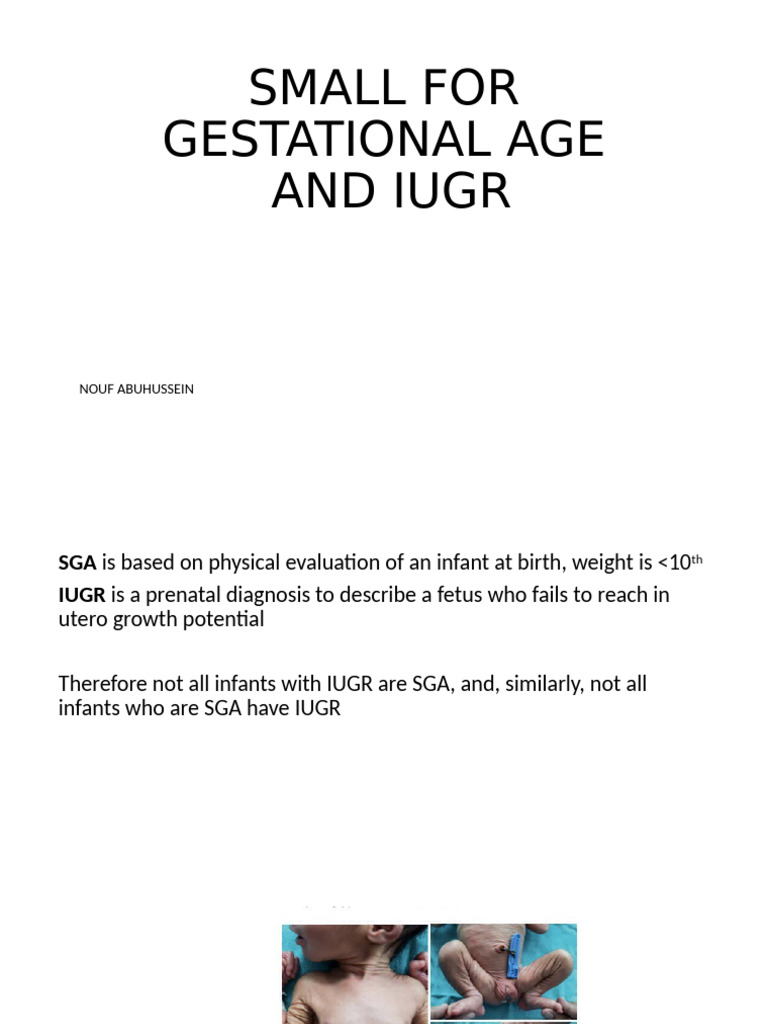 Small for Gestational Age and Iugr (1) | PDF