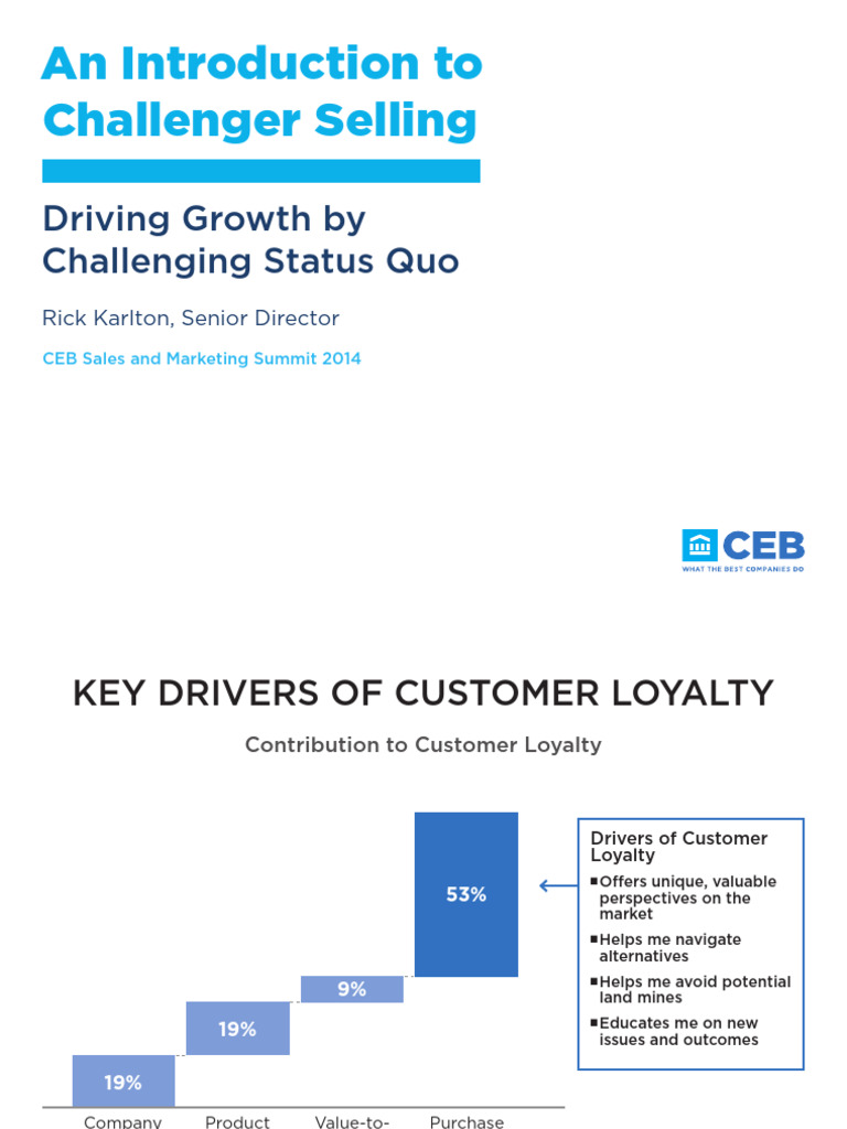 Intro To Challenger Selling | PDF | Sales | Cognition