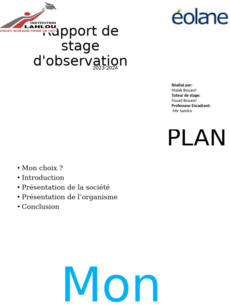 Rapport de Stage Modification2- Copie | PDF