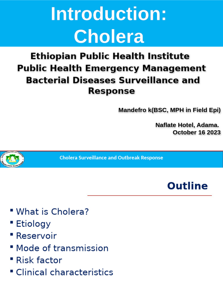 Chapter 1-Introduction To Cholera | PDF | Cholera | Diarrhea