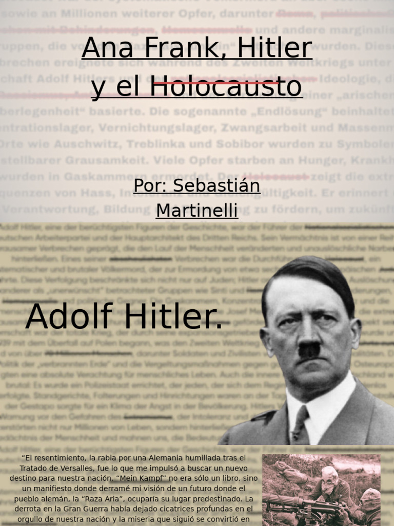 Ana Frank, Hitler y El Holocausto | PDF | Adolf Hitler | El Holocausto