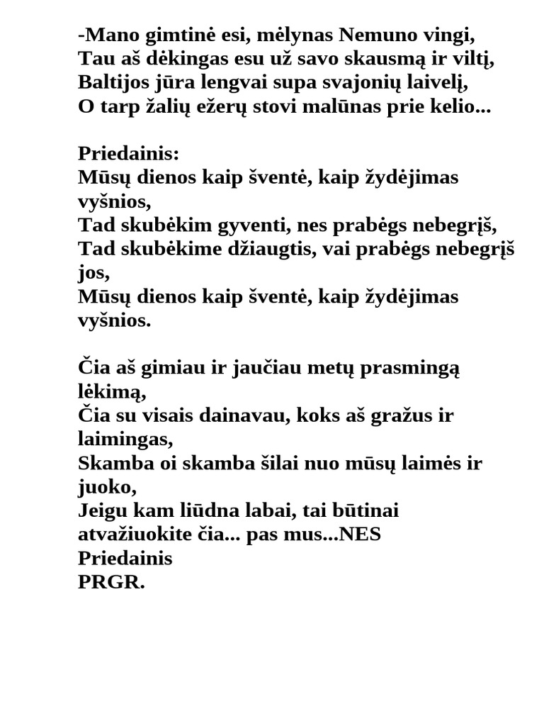 Musu Dienos Kaip Svente | PDF