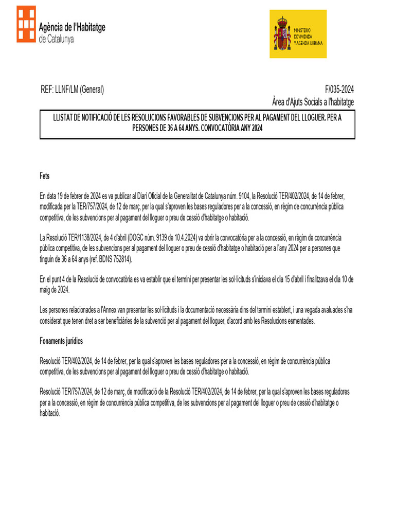 Resolucio MITMA 2024 - F035 2024 | PDF