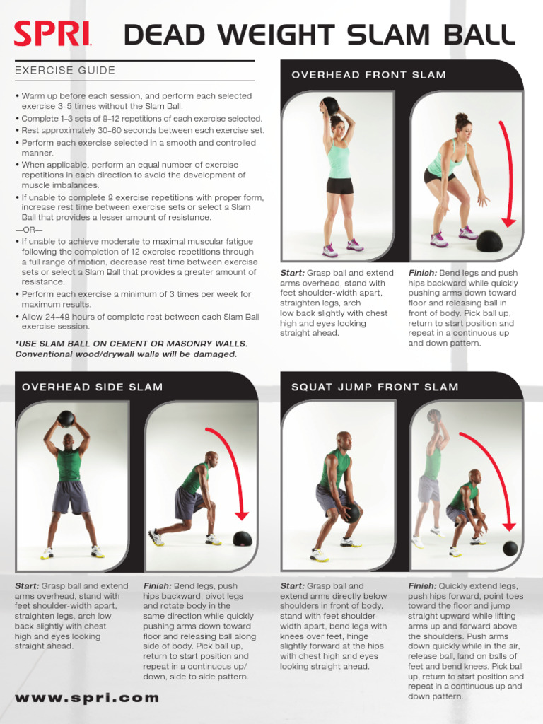Slam Ball Exercise Guide | PDF | Foot | Knee