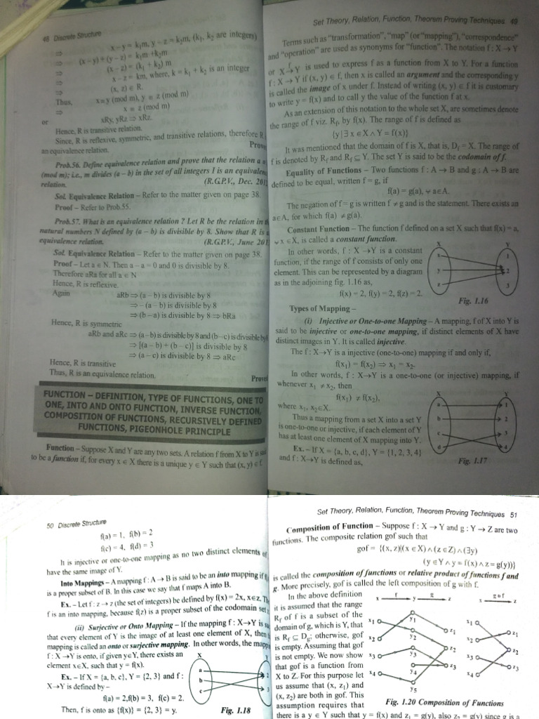 Set Theory - 3 and Algebraic Struct - 1 | PDF | Function (Mathematics) | Mathematical Concepts