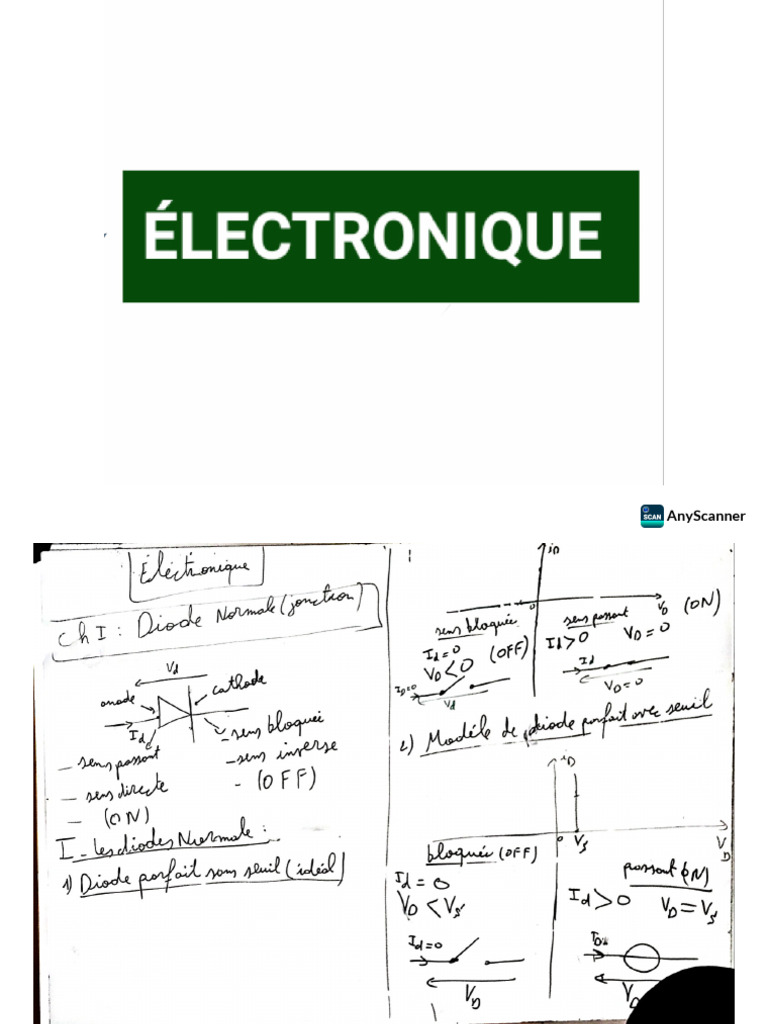 ÉLECTRONIQUE Cours Et TD Corrigé | PDF