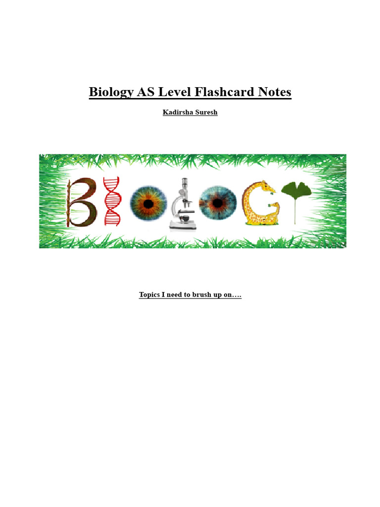 AQA Module 1 Revision Notes | PDF | Meiosis | Active Site