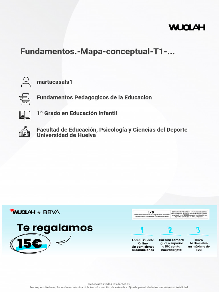 Free Fundamentos. Mapa Conceptual T1 La Educacion. Cuestiones Generales | PDF