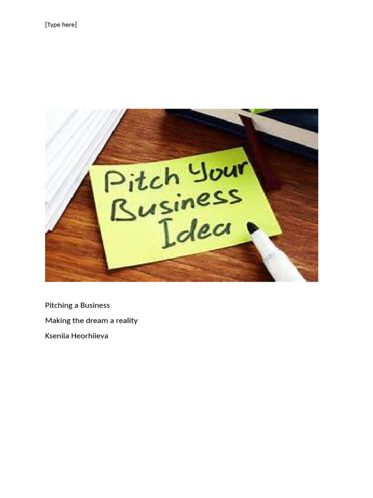 Assigment 1 Pitching a business | PDF | Popular Culture & Media Studies | Social Media