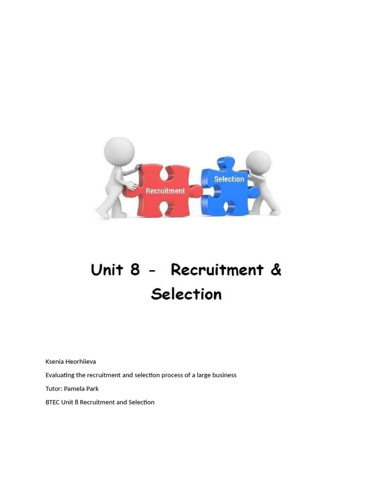 Assigment1 Recruitment and Selection | PDF | Recruitment | Employment