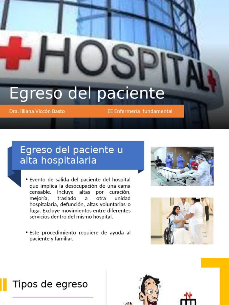 1 Egreso Del Paciente | PDF | Hospital | Enfermería