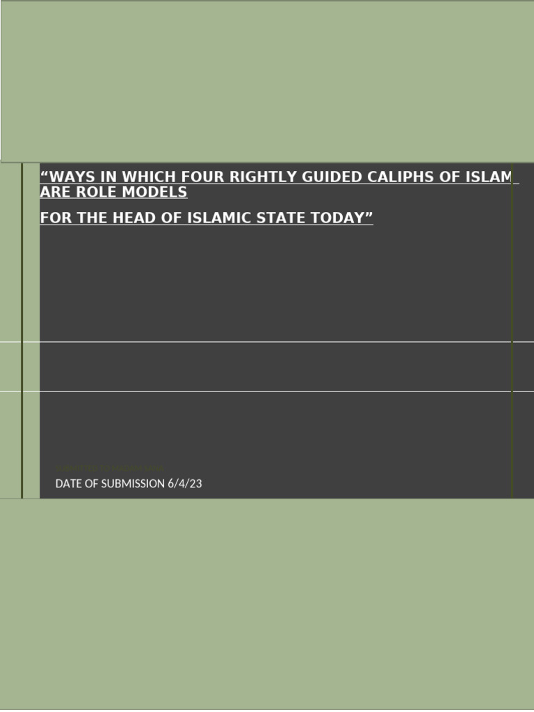 Assignment 4 061 Pdf Caliphate Umar 7867