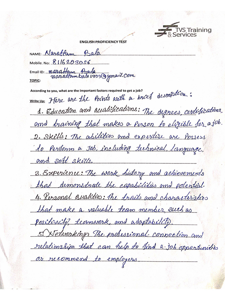 English Proficiency Test | PDF