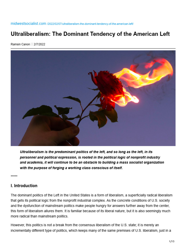 Ultraliberalism in American Left Politics | PDF | Liberalism | Non ...